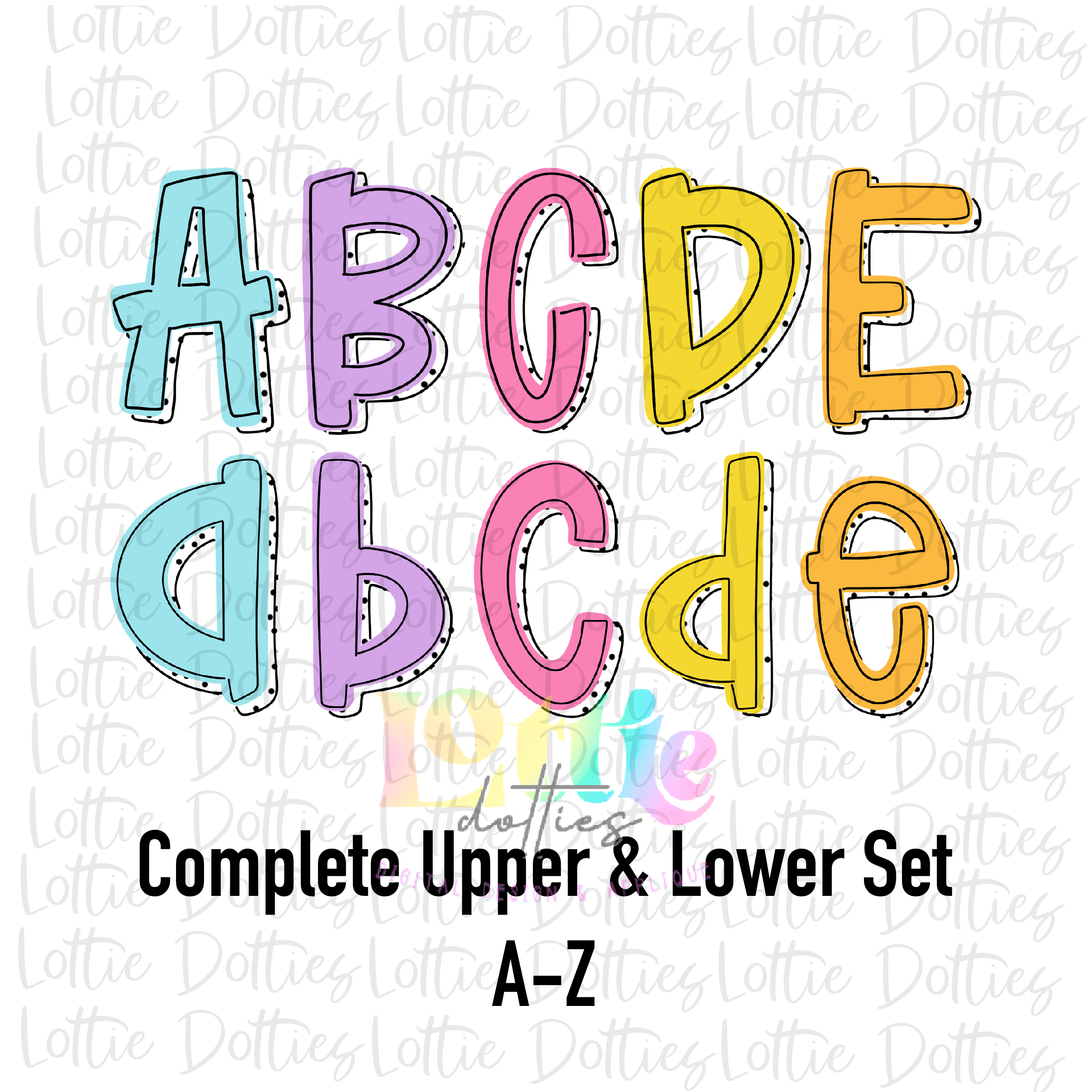 Dottie Alpha - Alpha Pack - Alphabet Clipart - Instant Download ...