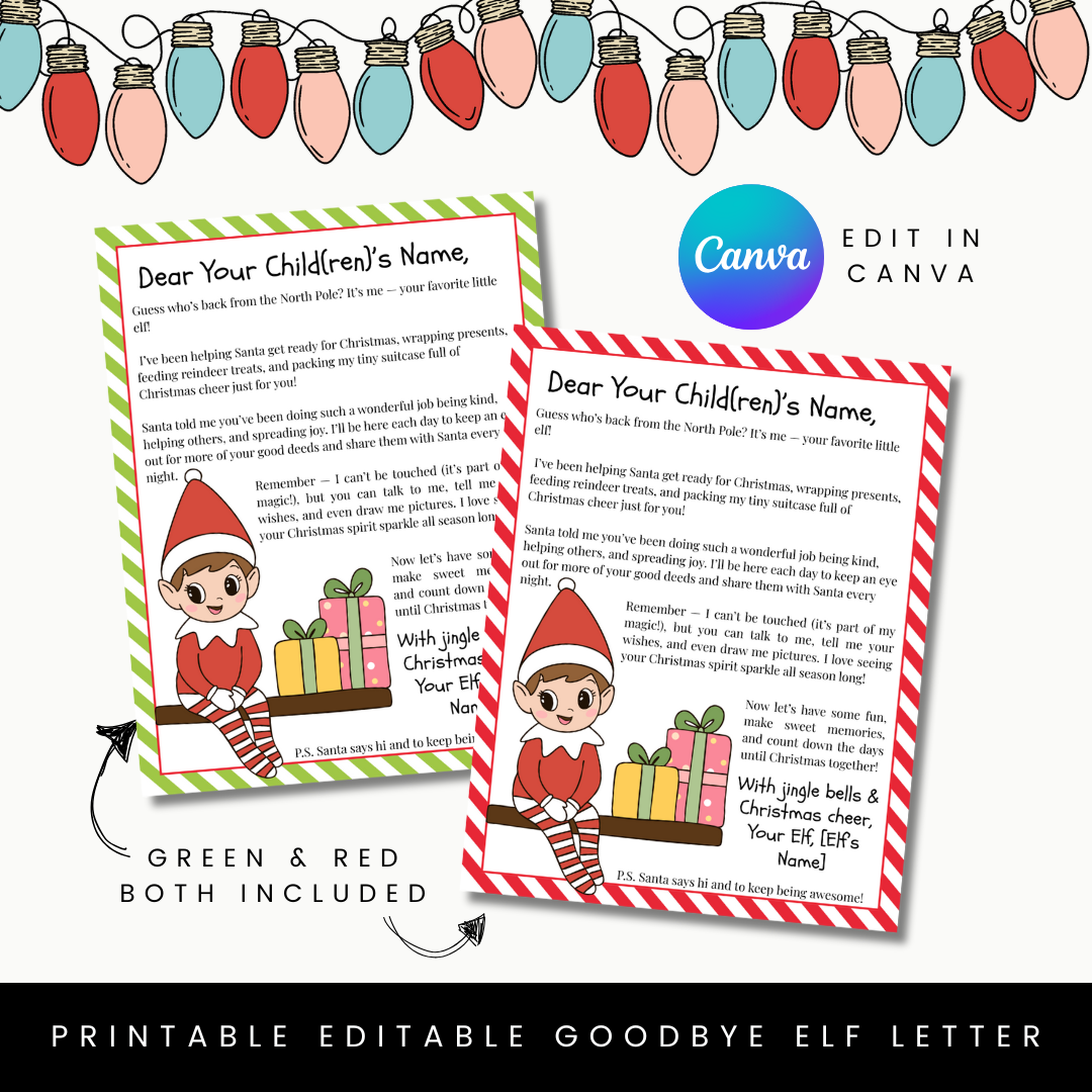 Elf Arrival Letter Printable, I’m Back Elf Poem, Cute Rhyming Elf Welc ...
