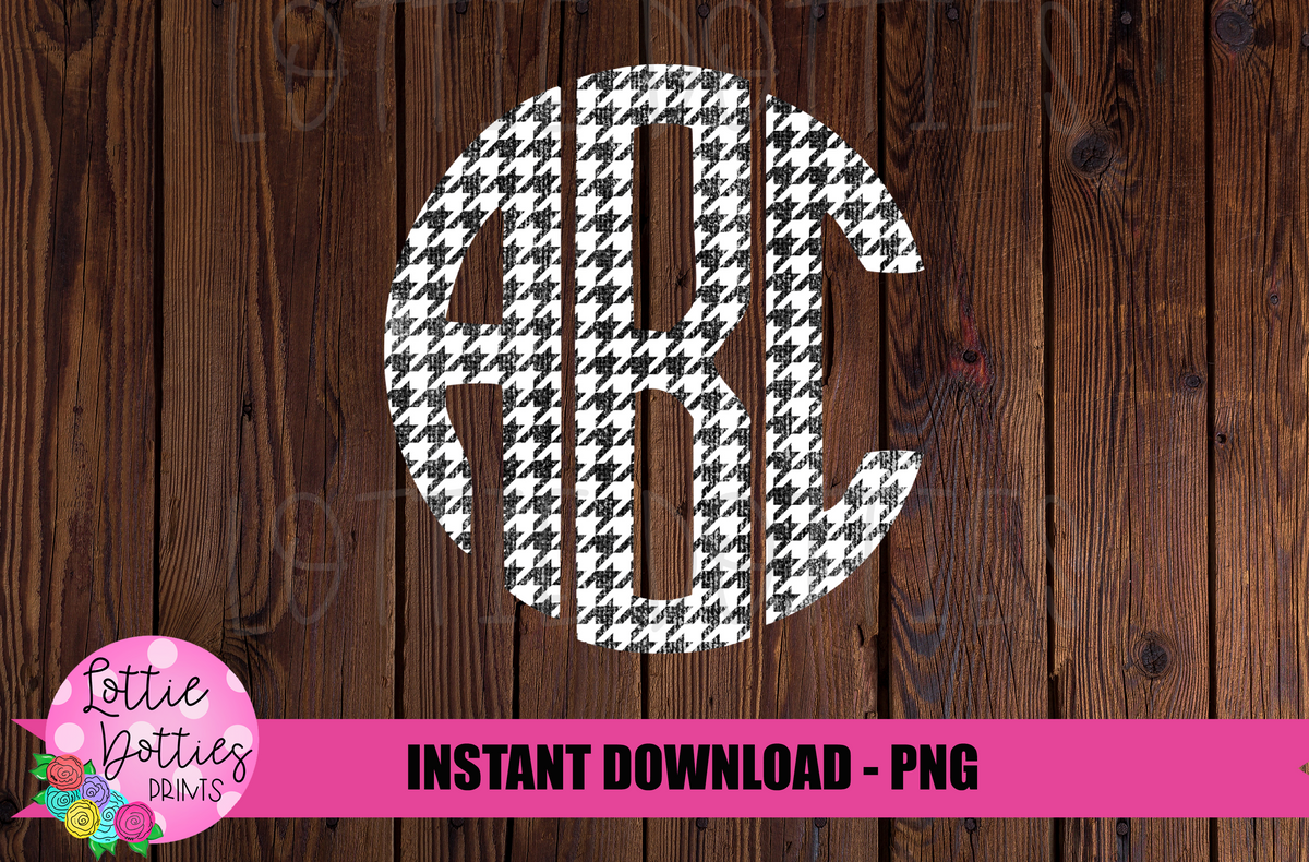 Houndstooth Circle Alphabet - Alpha Pack - Alphabet Clipart - Instant ...
