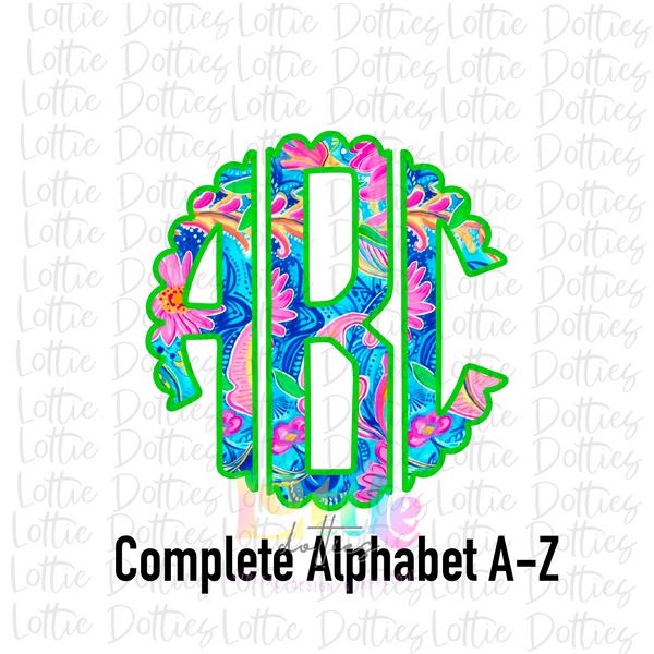 Preppy Paisley Alpha - Paisley Alpha Pack - Alphabet Clipart - Instant ...