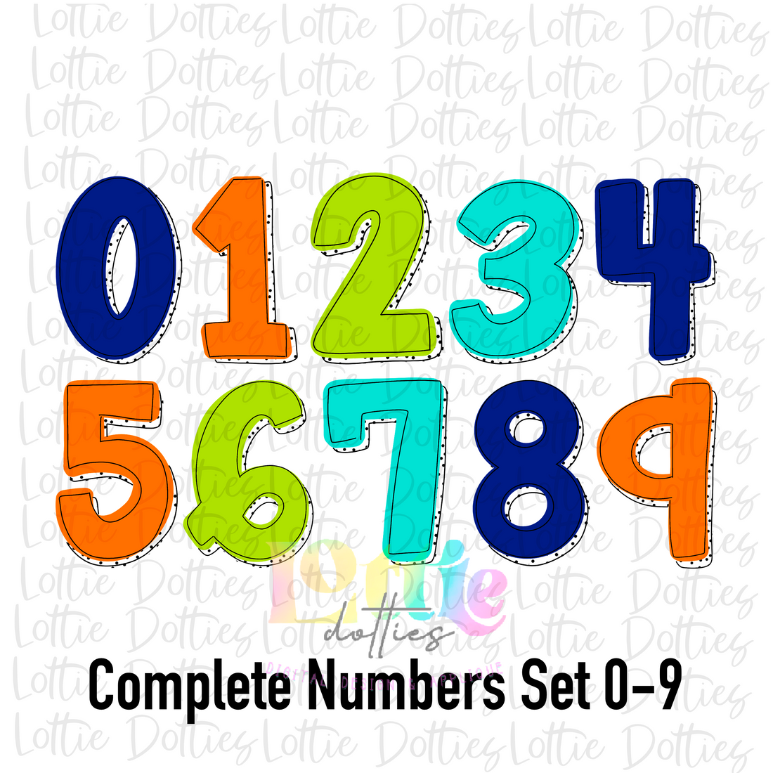Boy Dottie Number Alpha Png - Boy number Alpha Pack - Digital Download ...