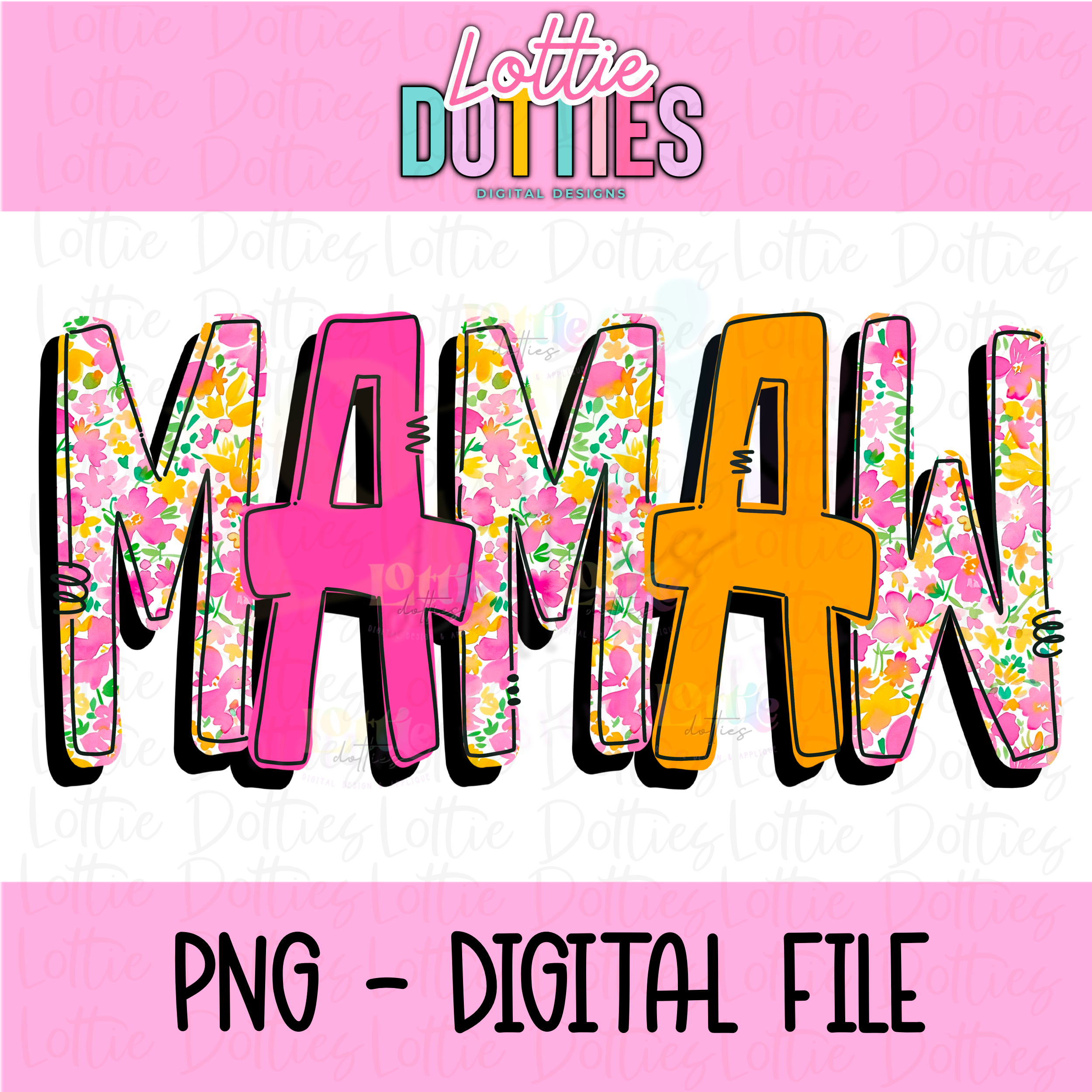 Mamaw Png - floral Mamaw PNG - Digital Download – Lottie Dotties LLC