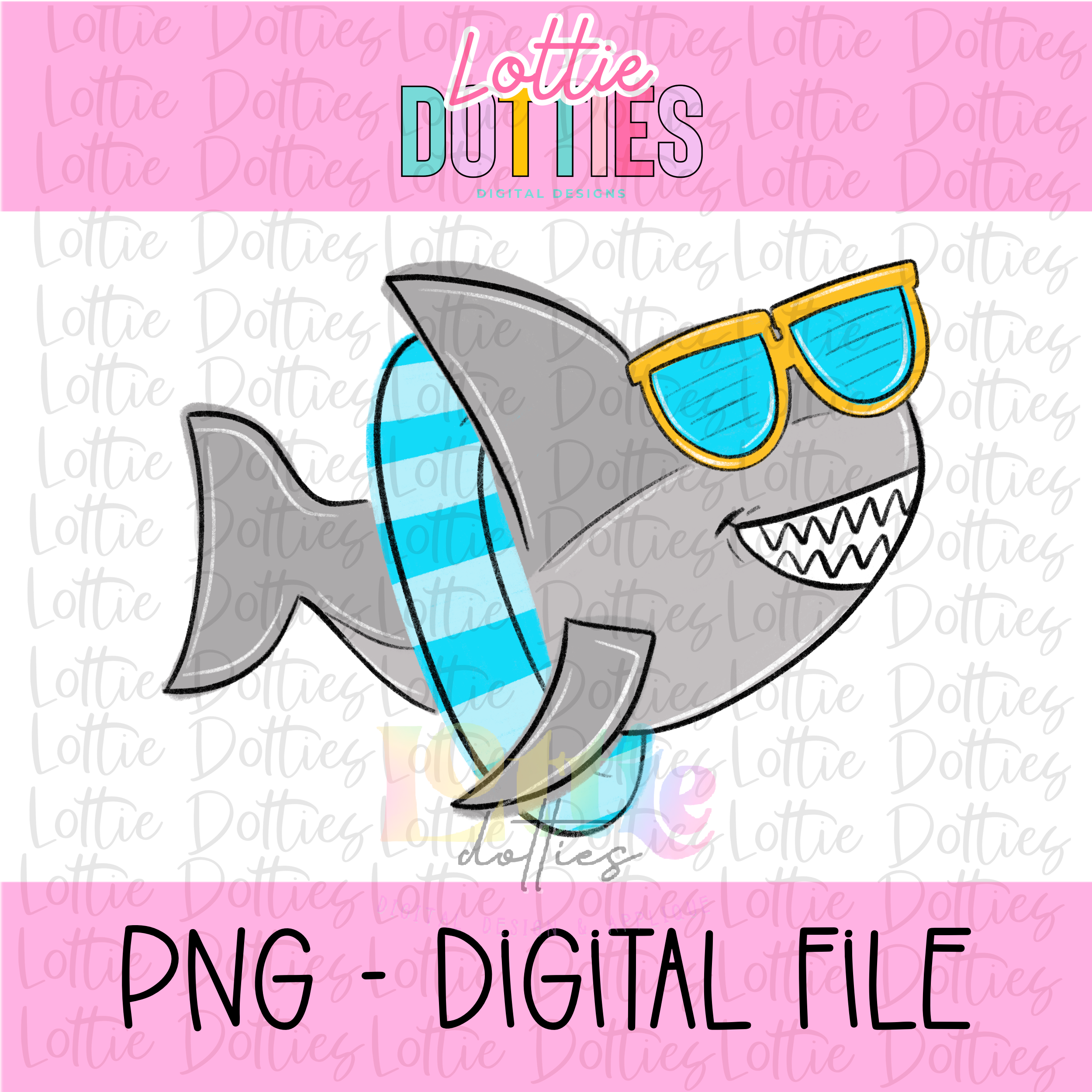 Shark PNG - Shark Sublimation - Digital Download – Lottie Dotties LLC