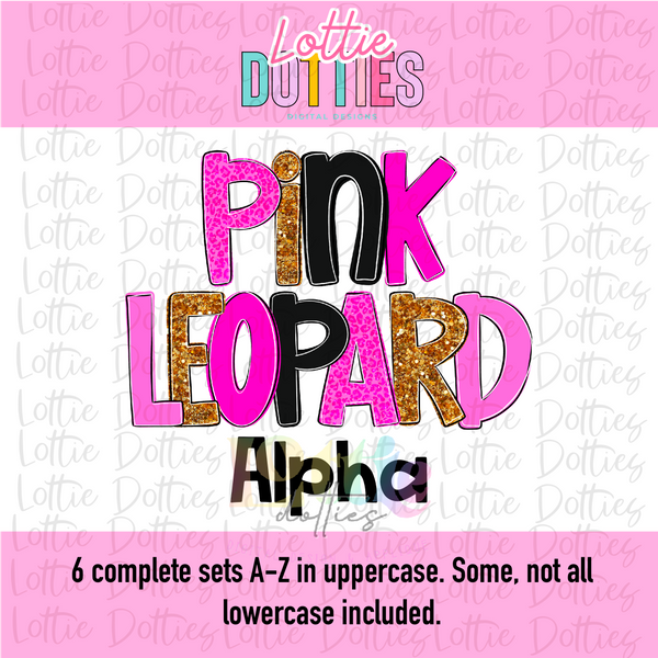Pink Leopard Poppy Alpha - Pink Poppy Alphabet - Alpha Pack - Alphabet ...