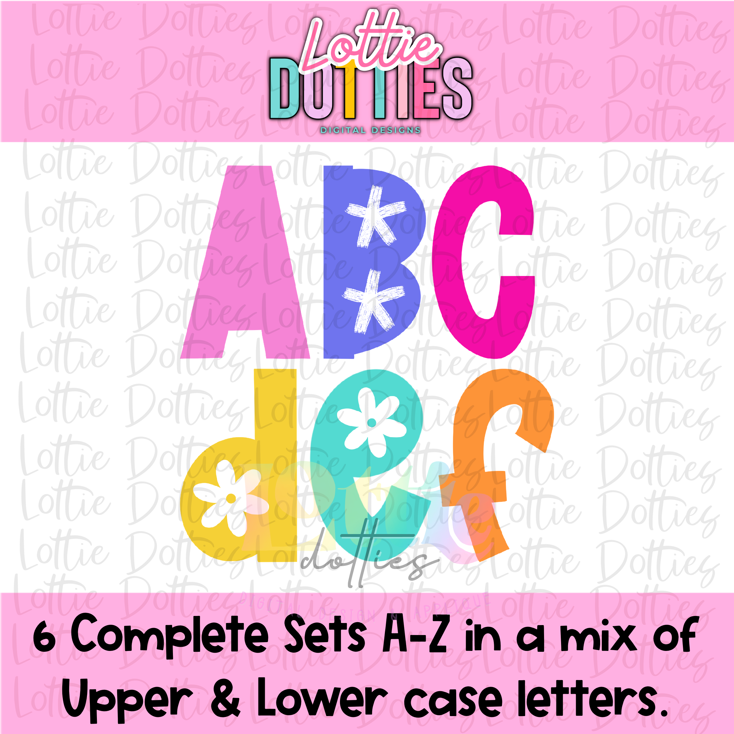 Lottie Bea Colorful Alpha - Alpha Pack - Alphabet Clipart - Alphabet ...