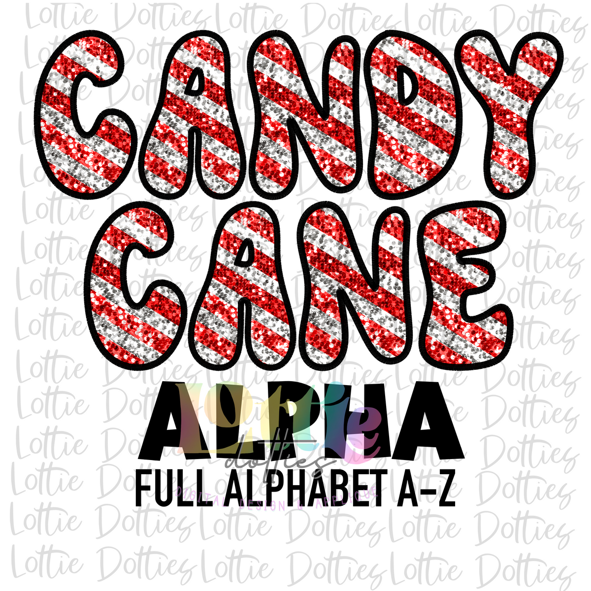Candy Cane Applique Alphabet - Alpha Pack - Alphabet Clipart - Instant ...