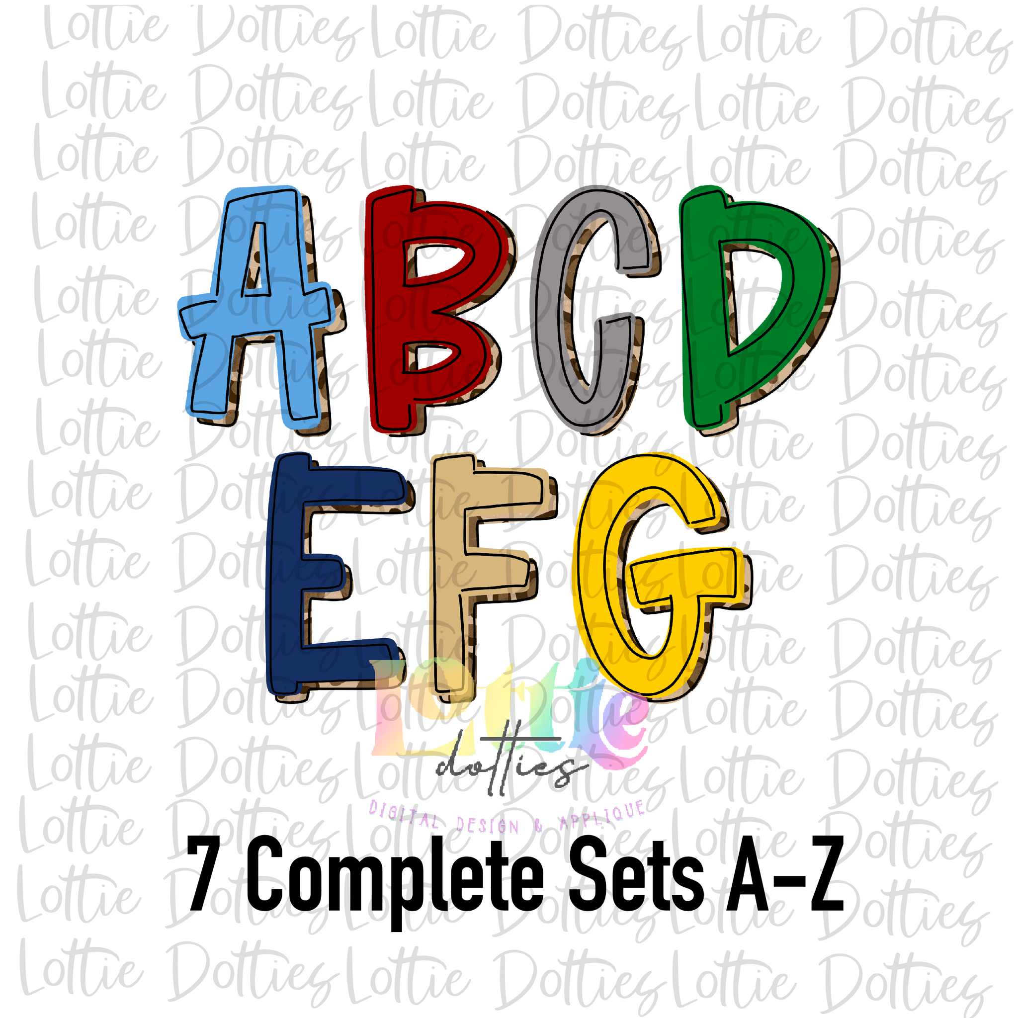 School Colors Alpha Pack - Alphabet Clipart - Instant Download – Lottie ...