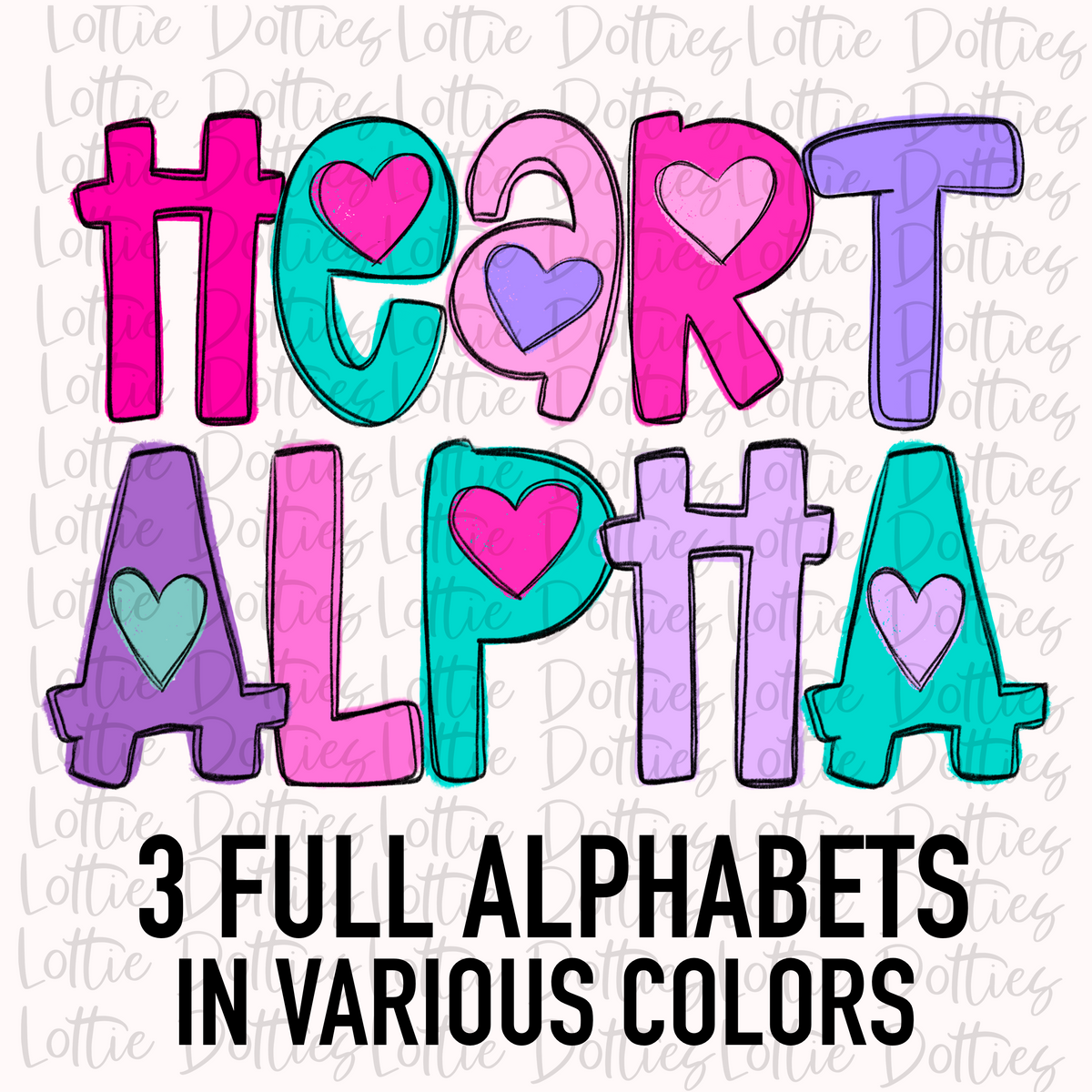 Heart Alpha- Alphabet Clipart - Instant Download - Alpha Pack – Lottie ...
