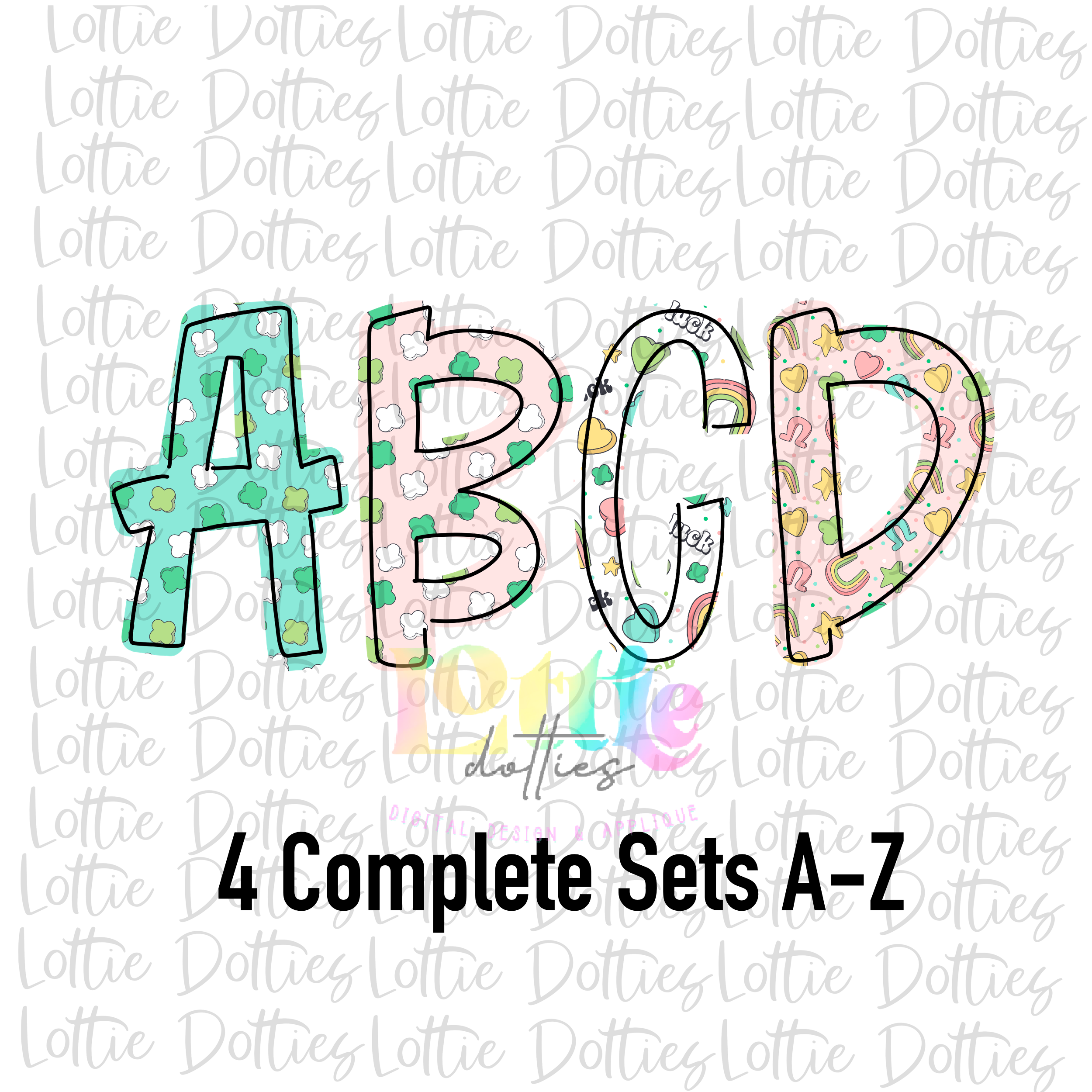 Lucky Alpha Pack - Alphabet Clipart - Instant Download - Alpha Pack ...