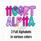 Heart Alpha Pop- Alphabet Clipart - Instant Download - Alpha Pack ...