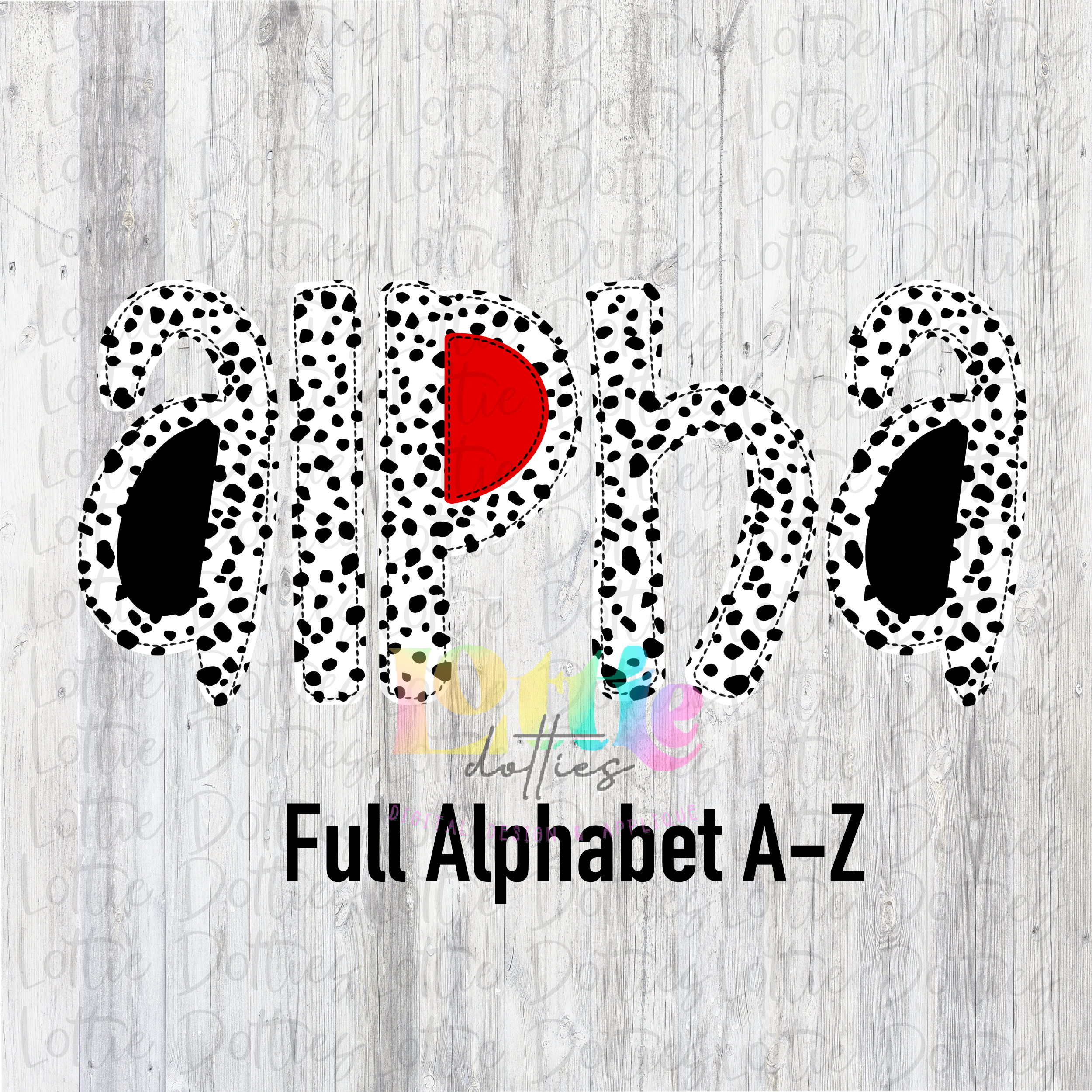 Dalmatian Alpha Pack - Alphabet Clipart - Instant Download - Alpha Pac ...