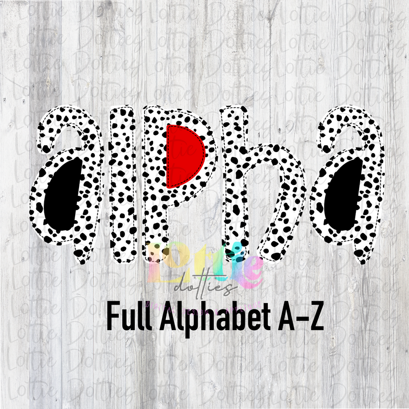 Dalmatian Alpha Pack - Alphabet Clipart - Instant Download - Alpha Pac ...
