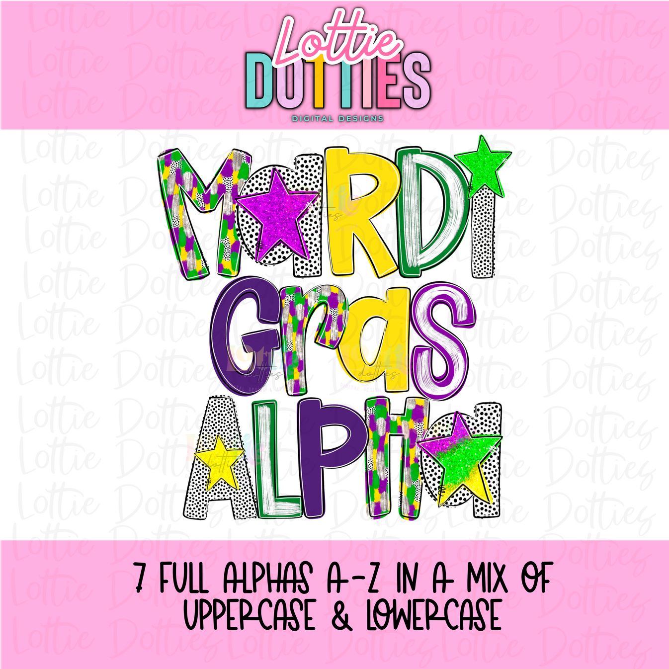 Mardi Gras Poppy Alpha - Alphabet Clipart - Instant Download - poppy a ...