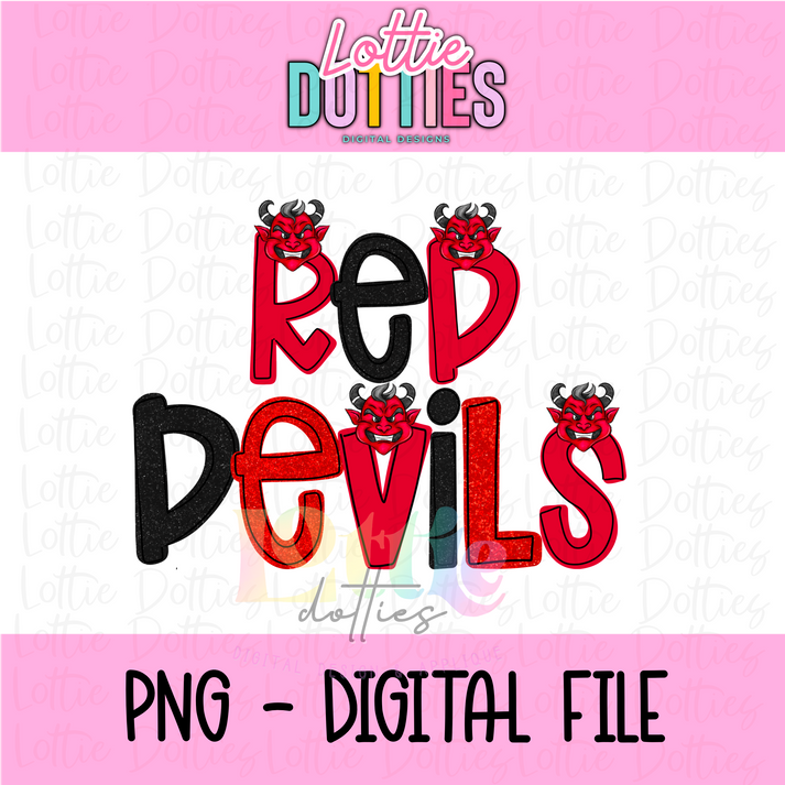 Red Devils Png - Devils Sublimation Design - Digital Download - Red an ...