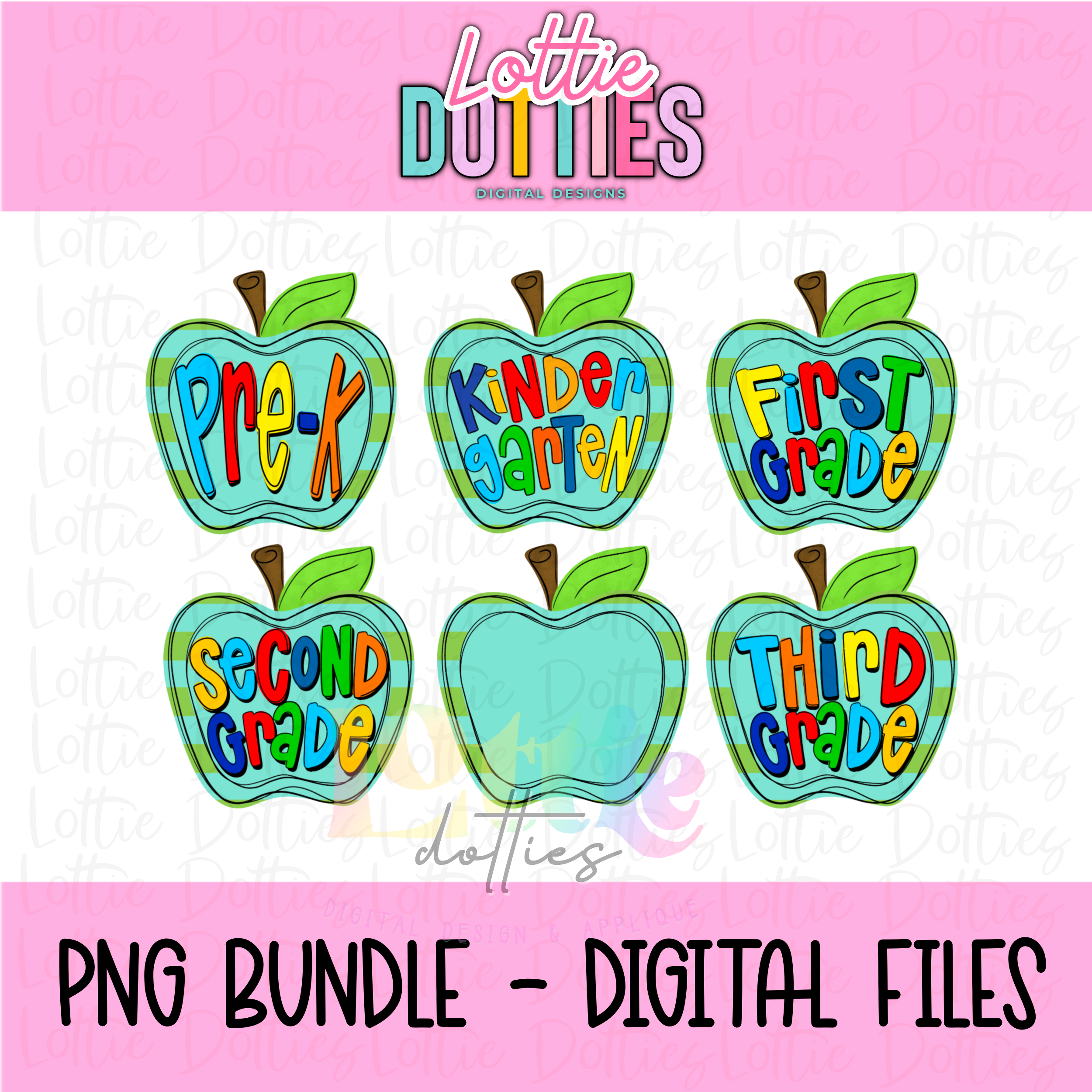 Apple Bundle PNG - Back To School - Sublimation - Digital Download ...