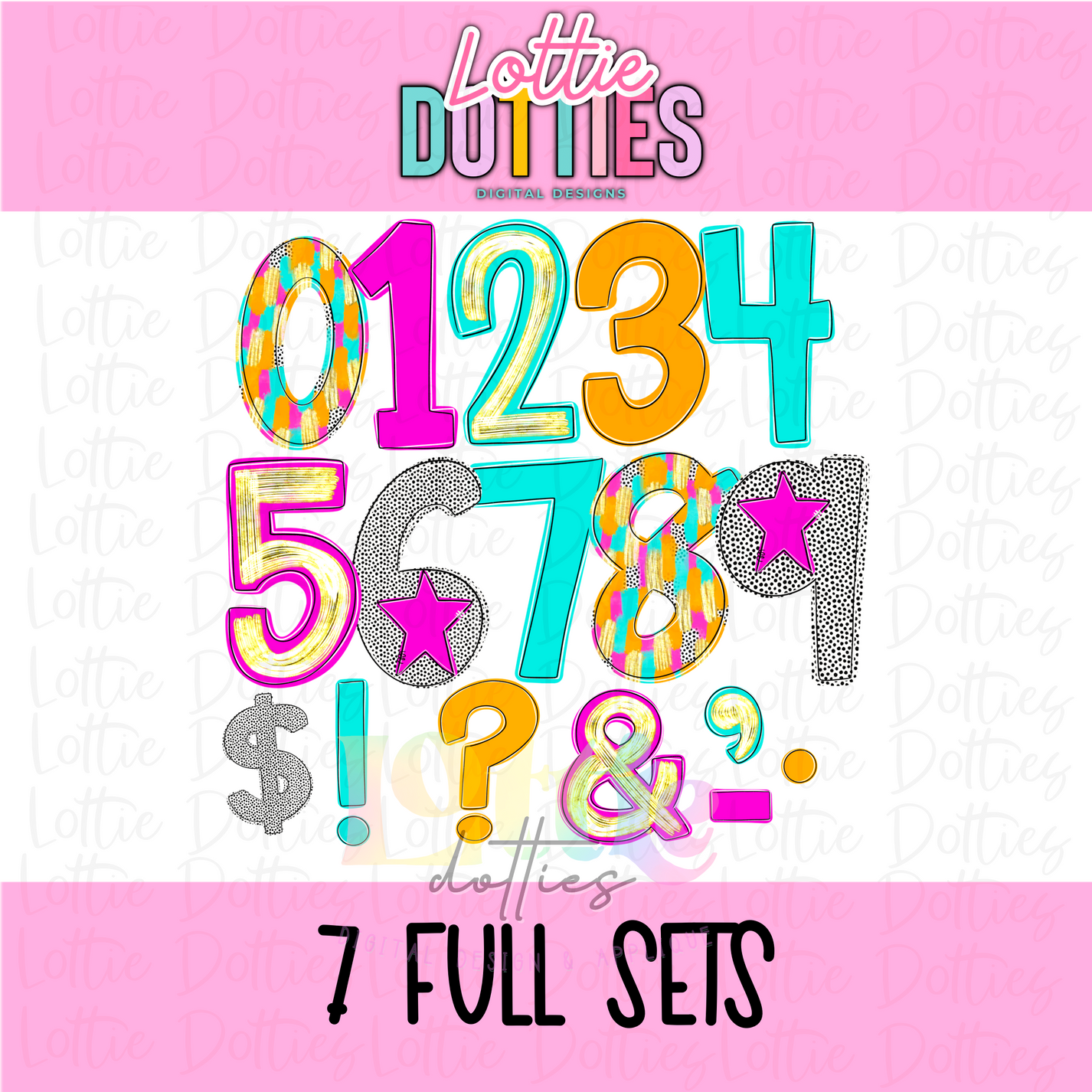 Poppy Numbers Alpha Png - Bright Paint Splash Alpha Pack - Digital Dow ...