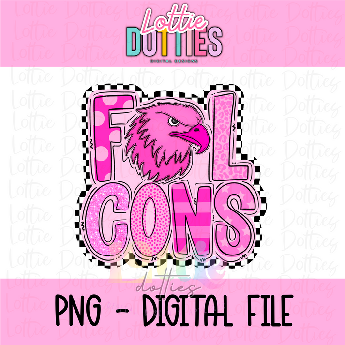 Falcons Mascot PNG - Poppy Mascot Designs - Digital Download Pink ...