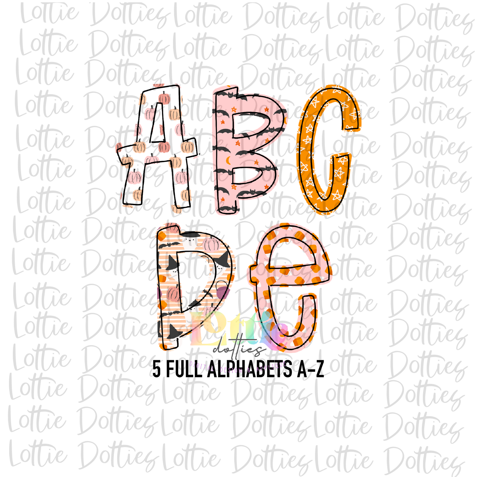 Sweet & Spooky Alpha - Alpha Pack - Alphabet Clipart - Instant Downloa ...