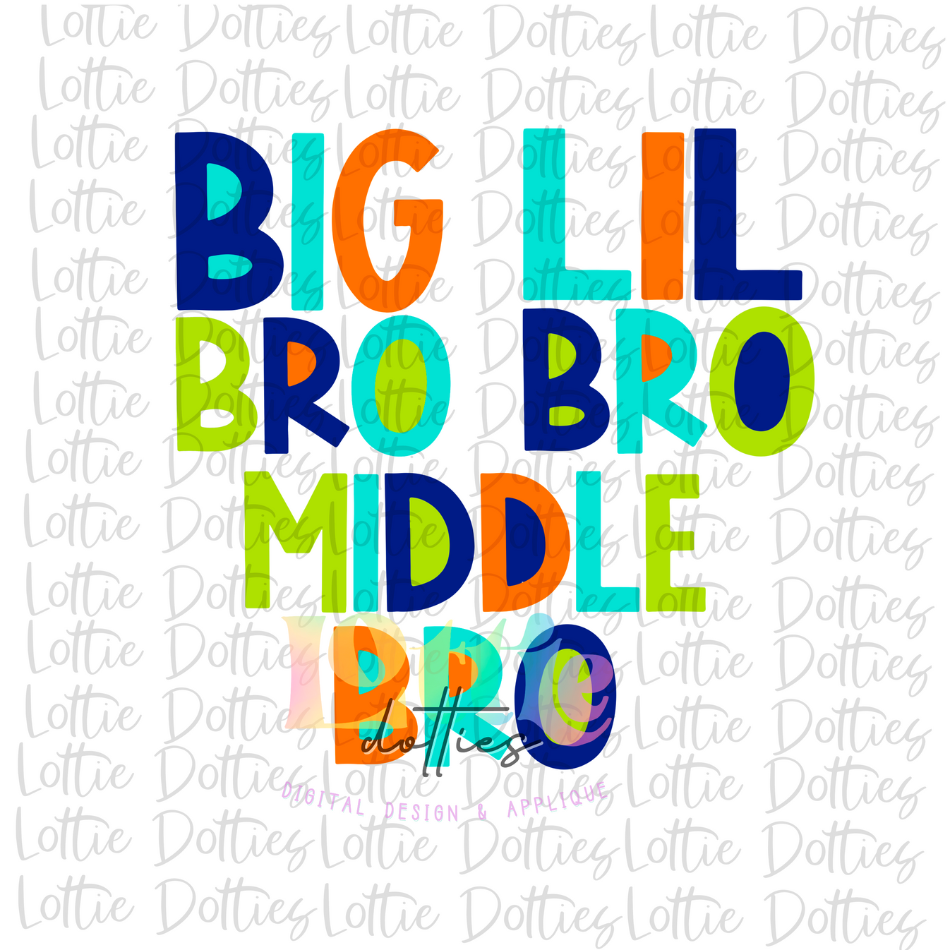 Brother Bundle PNG - Big Brother Middle Brother Little Brother - Digit ...