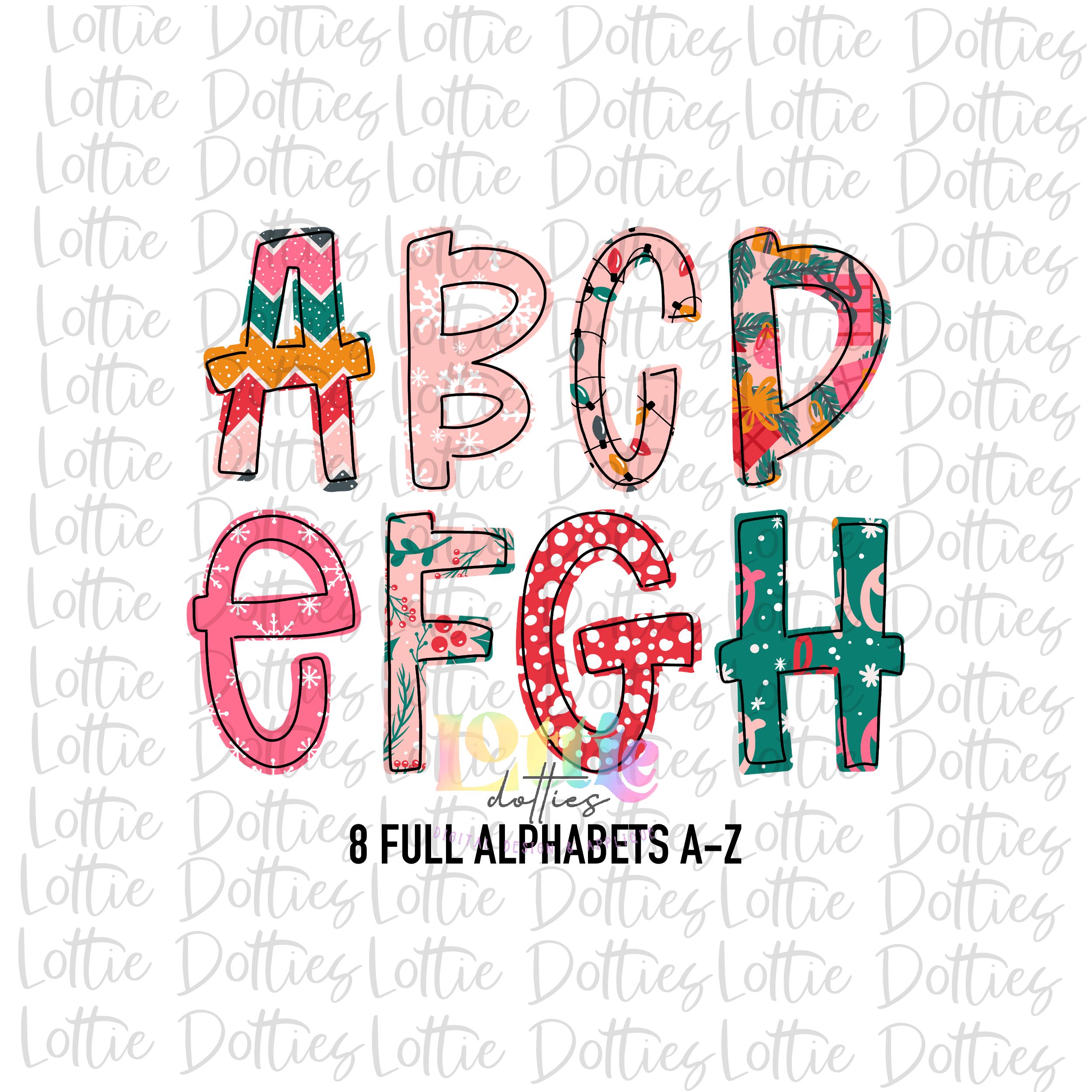 Dear Santa Alpha - Alpha Pack - Alphabet Clipart - Instant Download ...