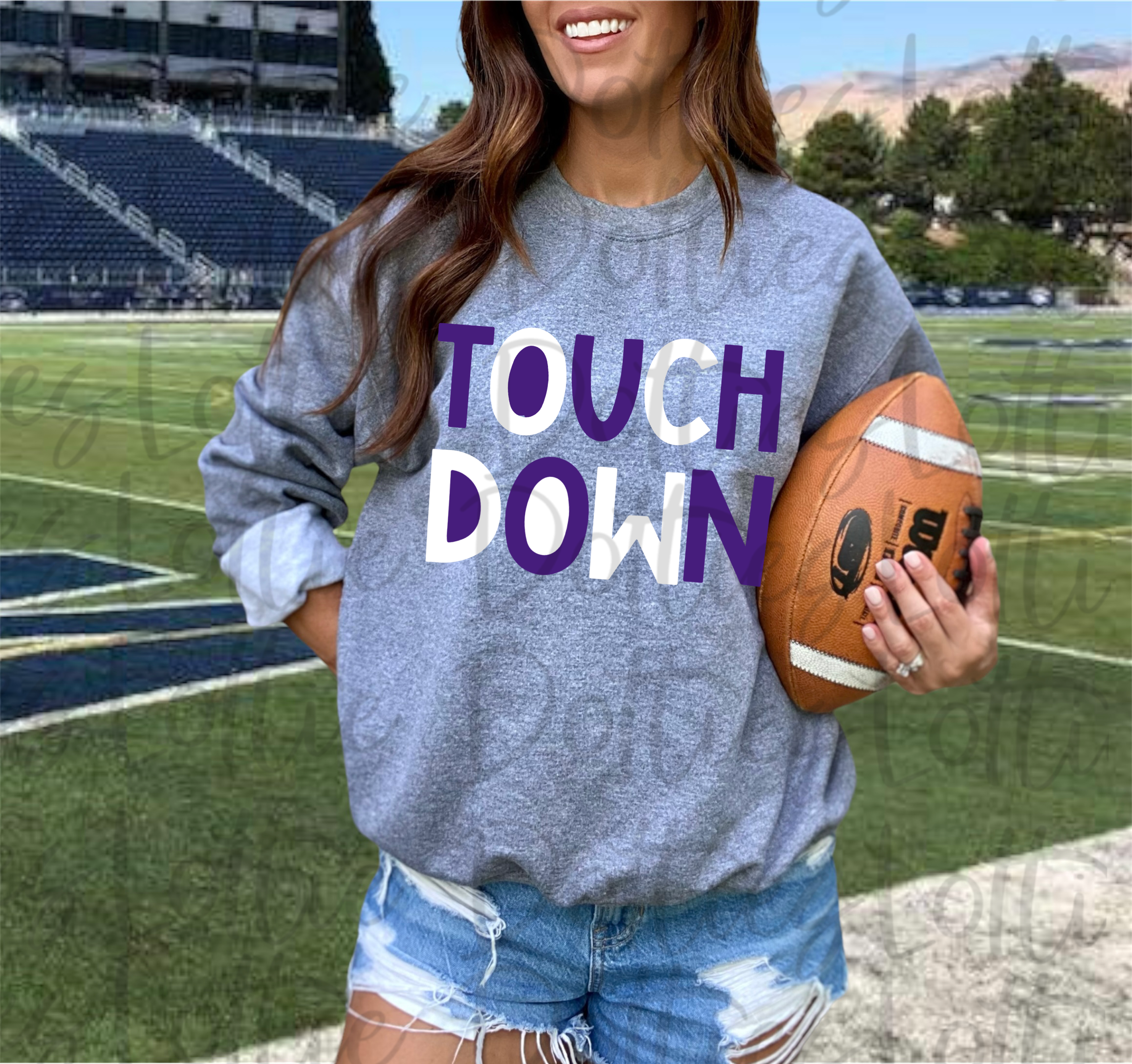 Touchdown Png - Football Sublimation Design- Digital Download -Purple ...