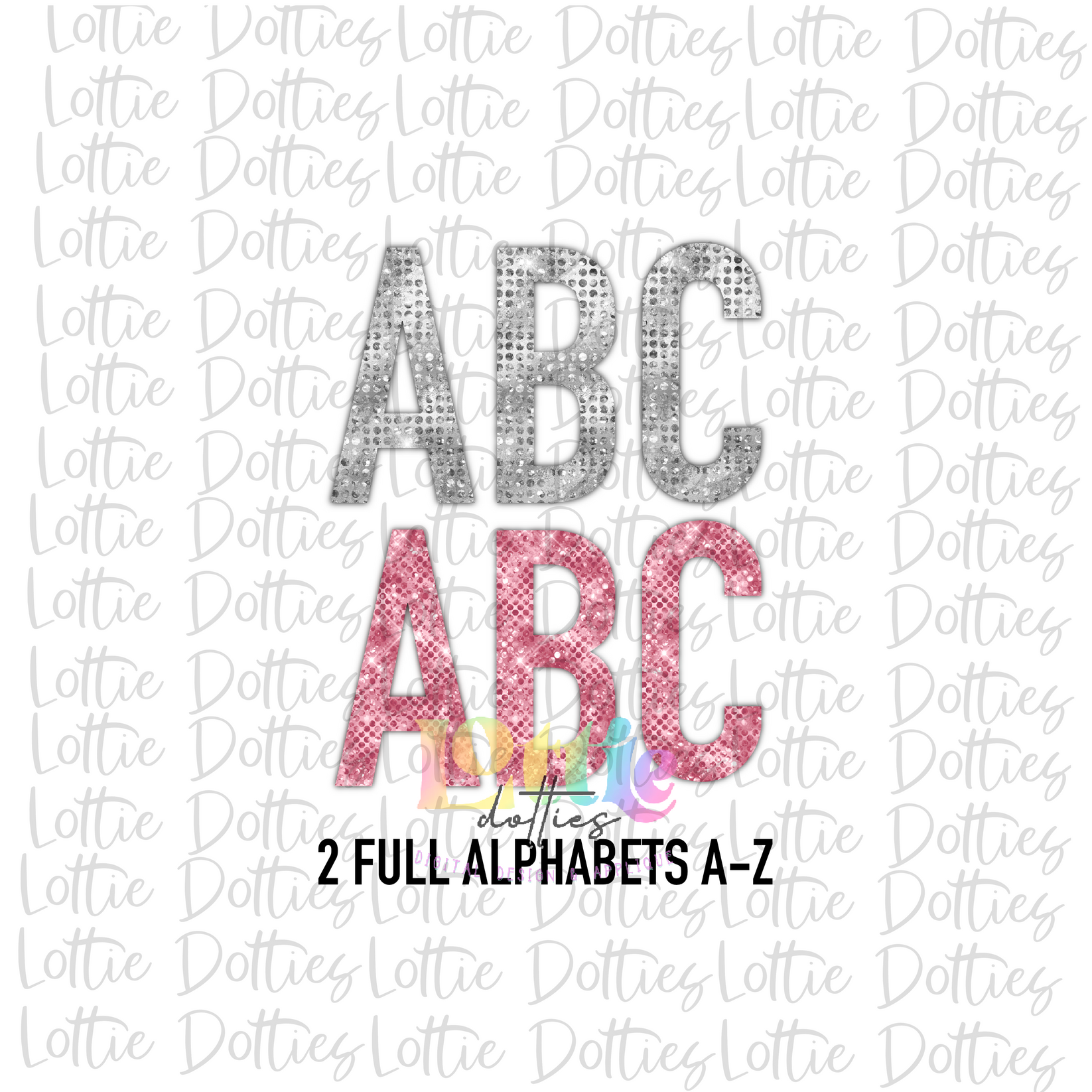 Pink & Silver Spirit Shine Alpha - Alpha Pack - Alphabet Clipart - Ins ...