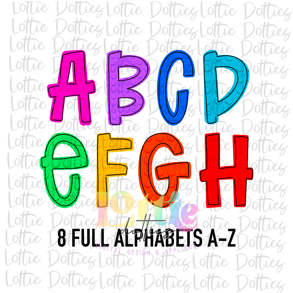 Blocks Alpha - Alpha Pack - Alphabet Clipart - Instant Download - Alph – Lottie Dotties LLC