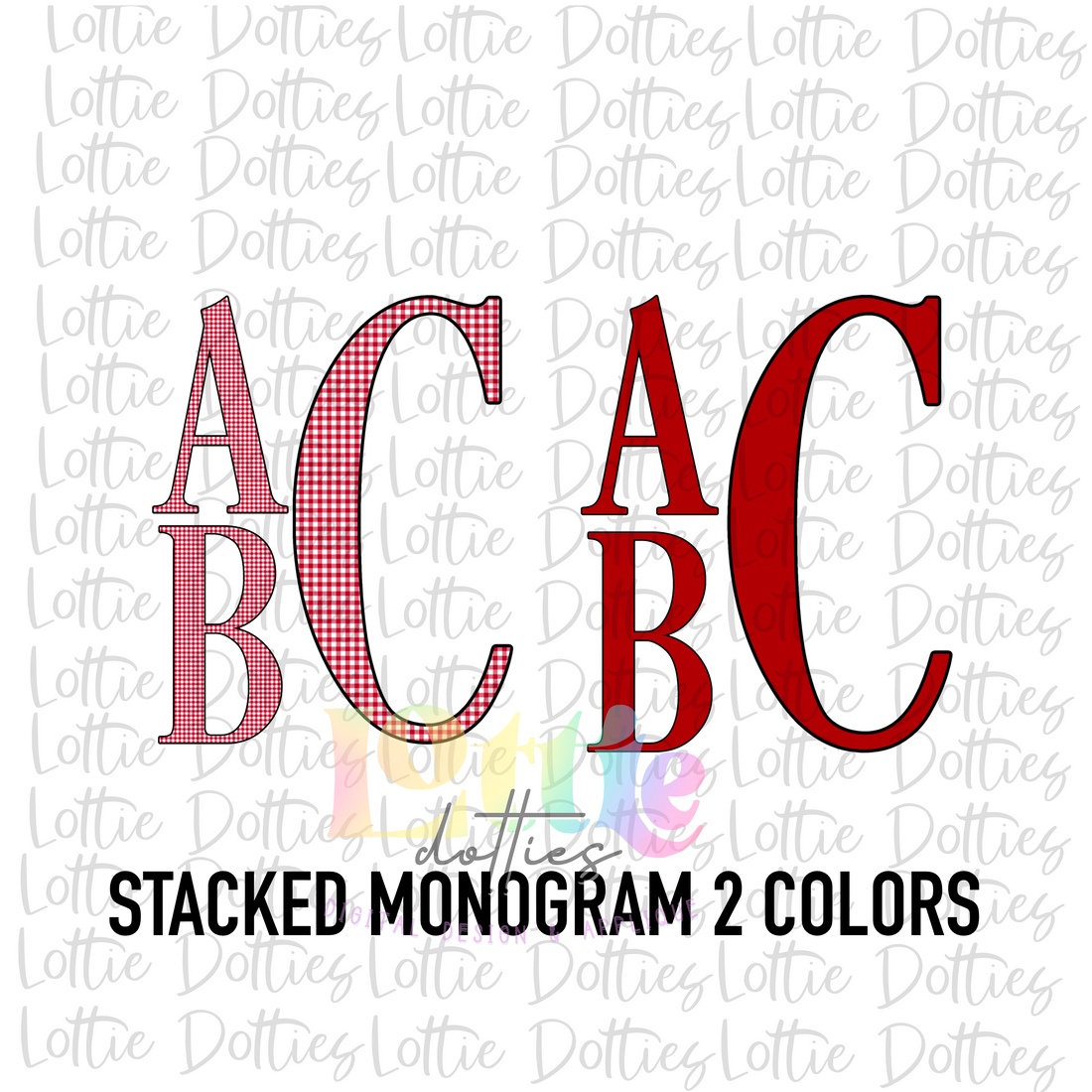 Crimson Stacked Monogram Alpha Pack - PNG - Digital Download – Lottie ...