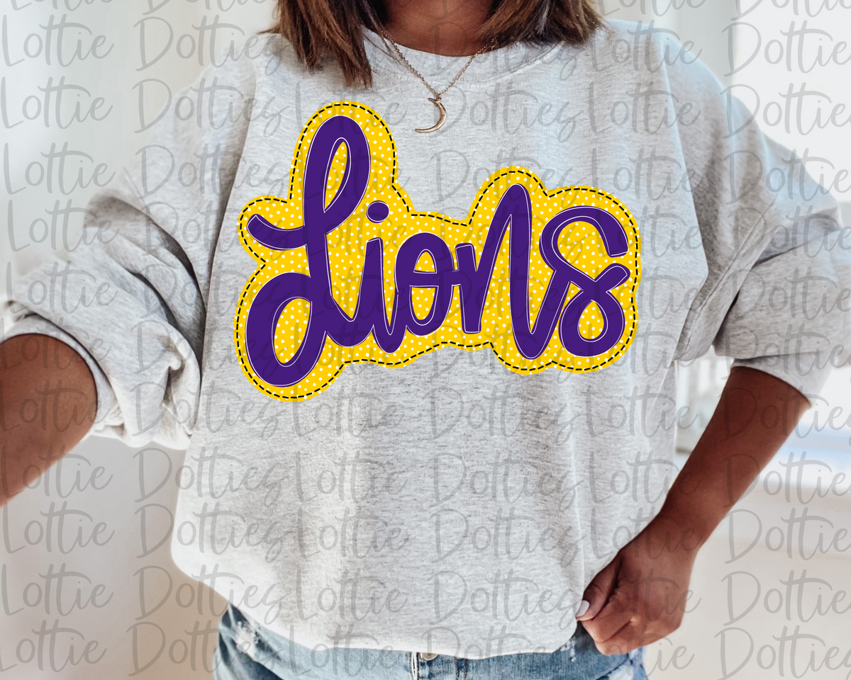 Lions PNG - Purple and Gold Lions - sublimation design - Digital Downl ...