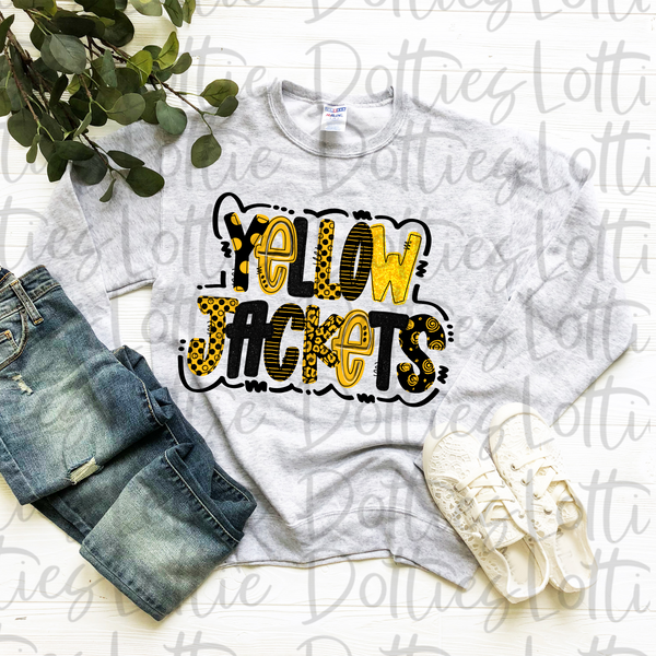 Yellow Jackets Png - Sublimation Design- Digital Download - Yellow and ...