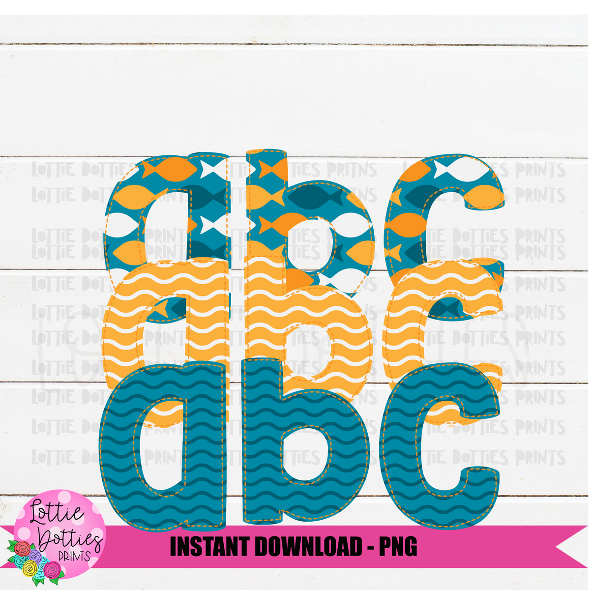 Fishing Faux Applique Alphabet - Alpha Pack - Alphabet Clipart - Insta ...