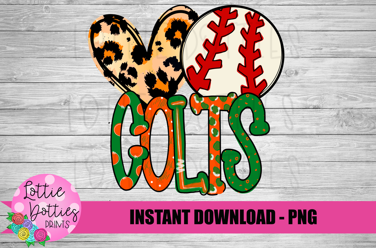 Peace Love Colts Baseball PNG - Baseball Sublimation Design – Lottie ...
