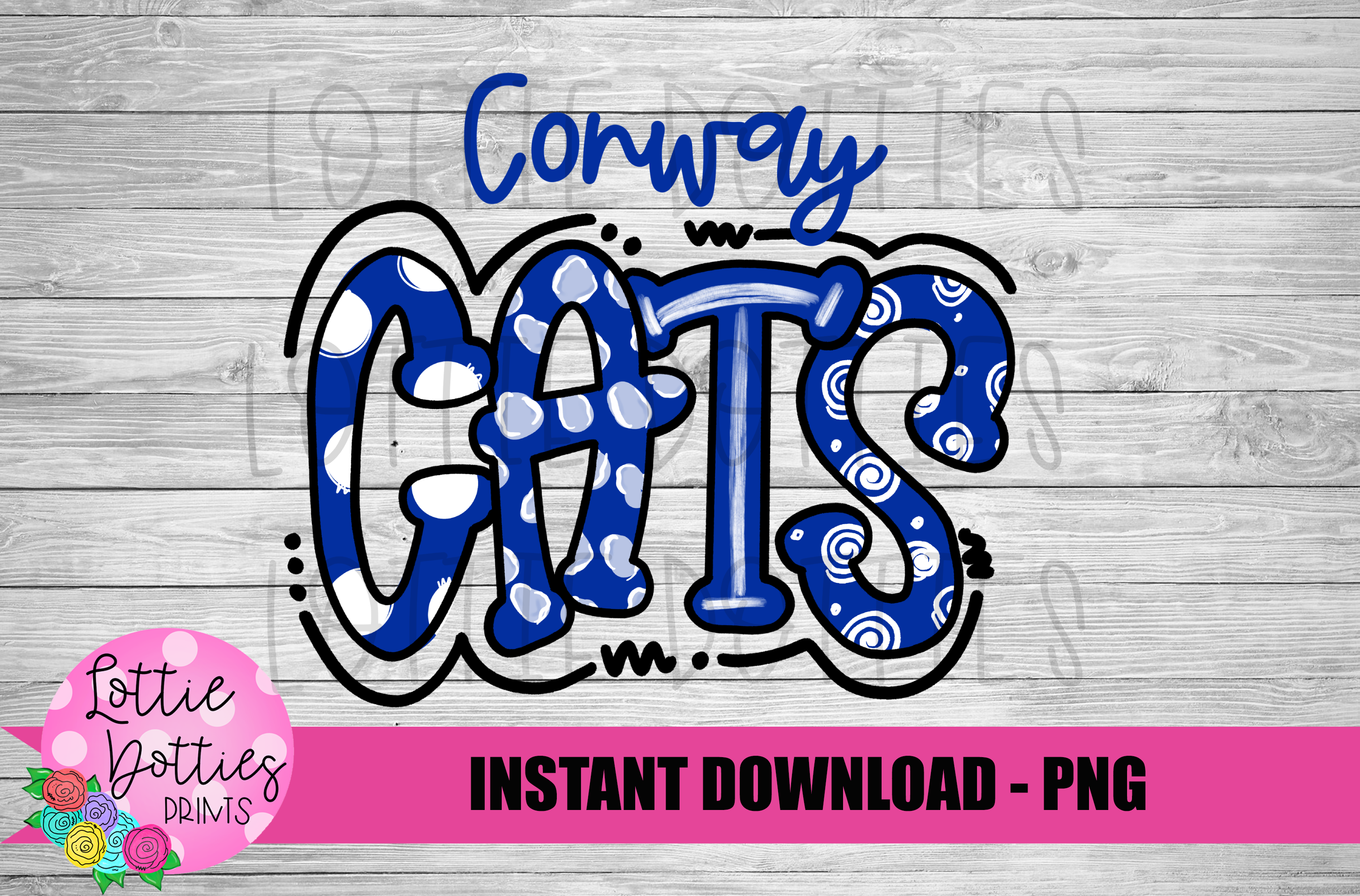 Conway Cats PNG - Team Sublimation - Mascot design – Lottie Dotties LLC