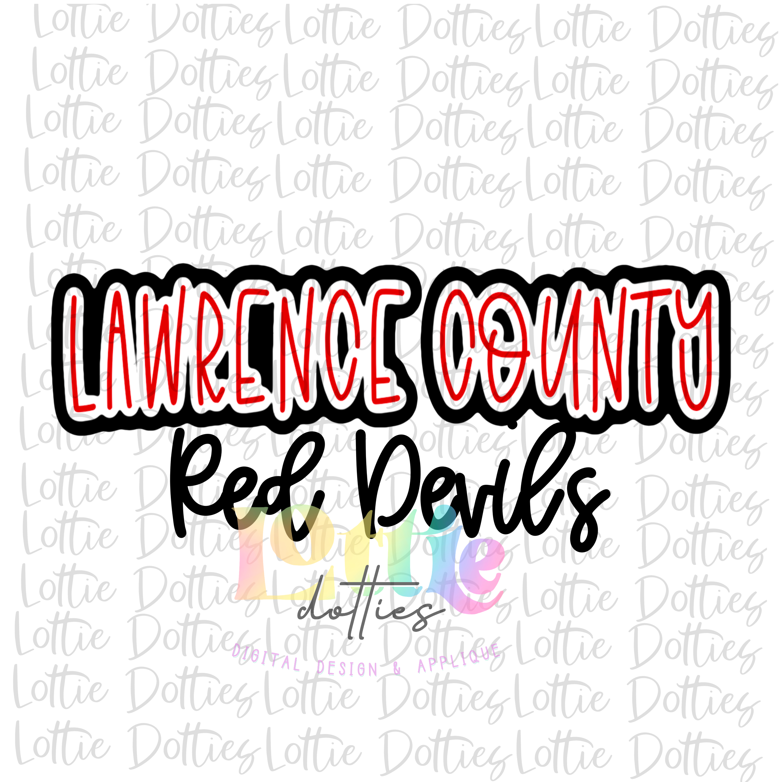 Lawrence County Red Devils Png - Red Devils Sublimation Design - Digit ...