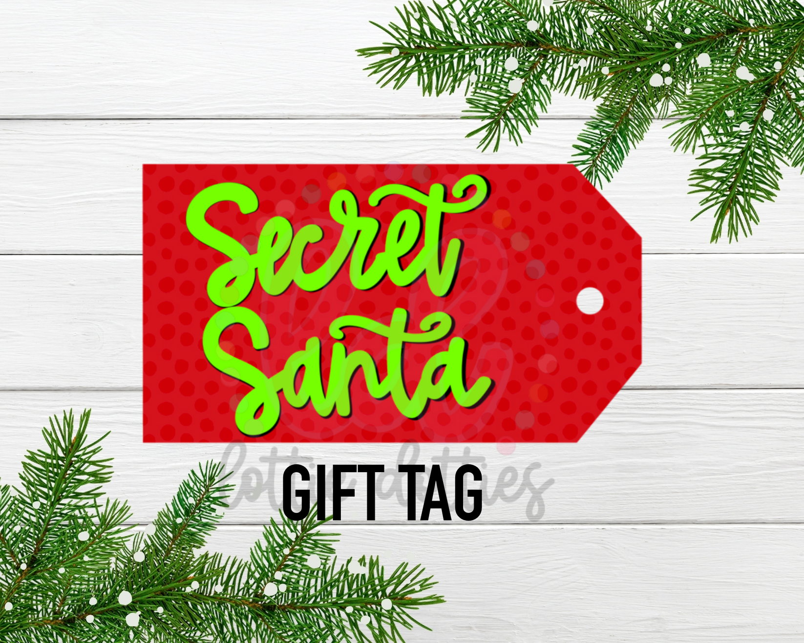 Secret Santa Tags Png - Santa Gift Tag - Christmas Gift tags – Lottie ...