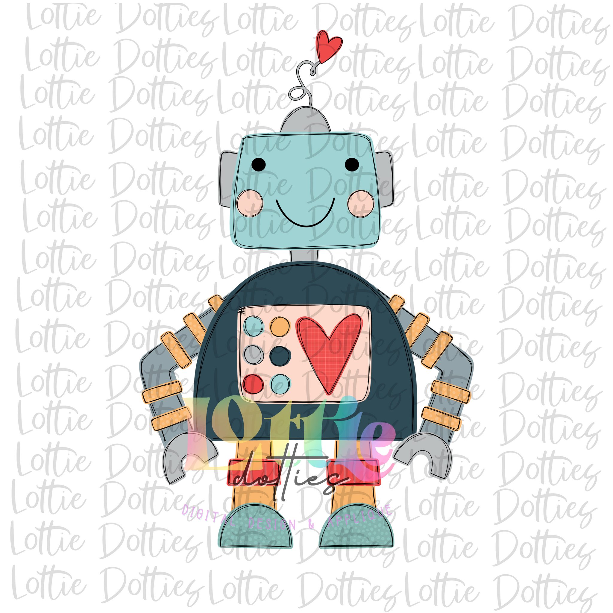 Robot PNG - Robot Boy Sublimation - Digital Download - Valentine's Day ...