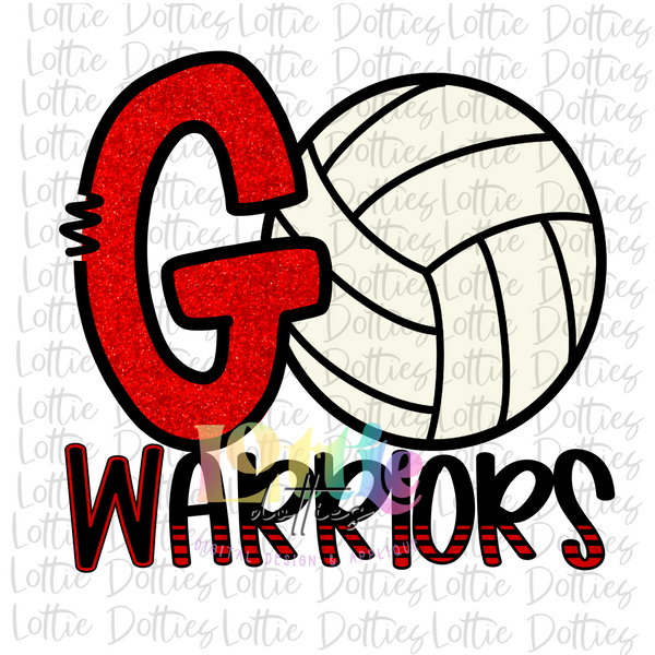 Go Warriors Volleyball PNG - Volleyball Sublimation - Digital Download ...