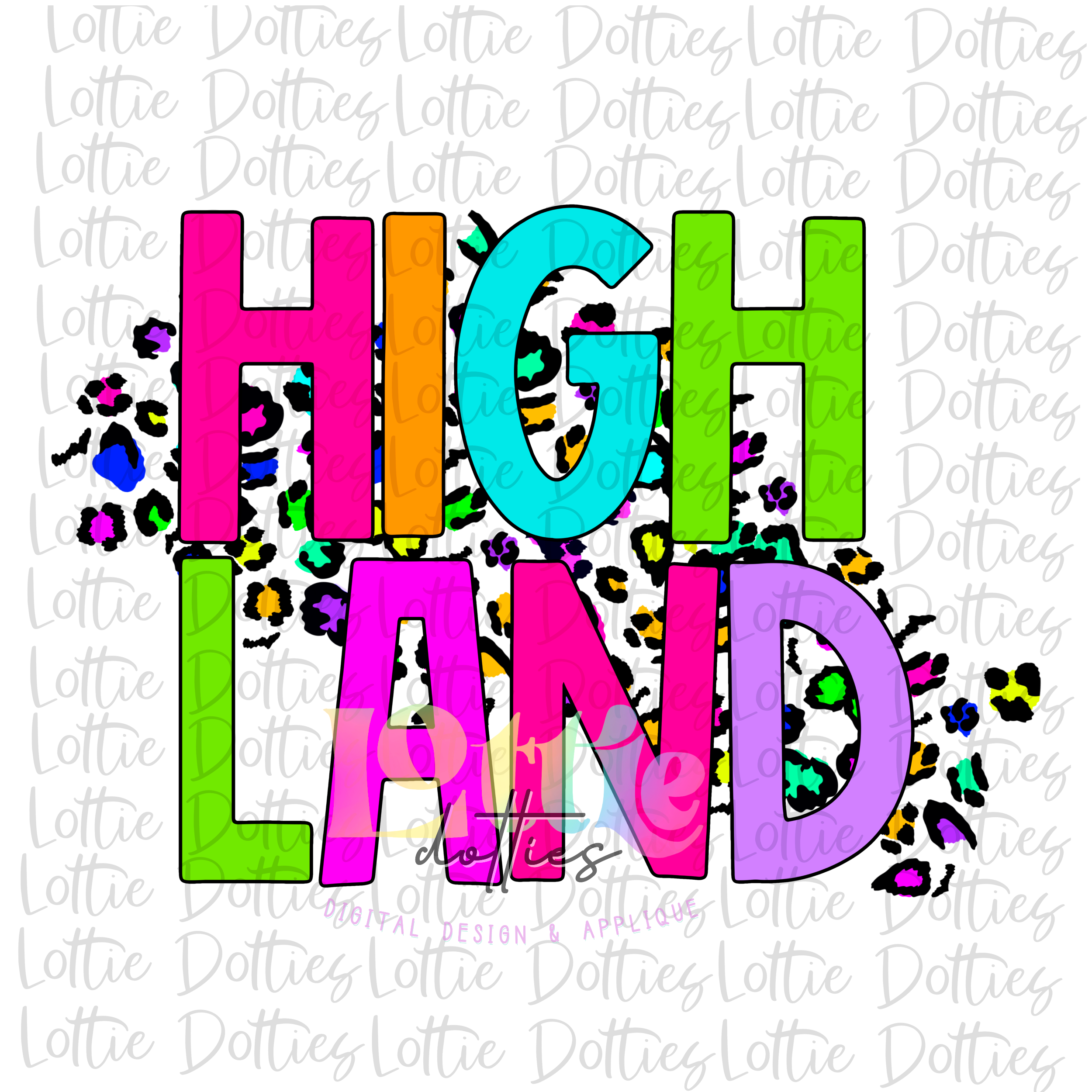 Highland PNG - Highland Sublimation Design - Digital Download - Neon L ...