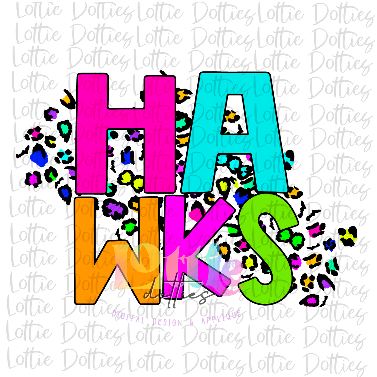 Hawks PNG - Hawks Sublimation - Digital Download - Neon Leopard ...