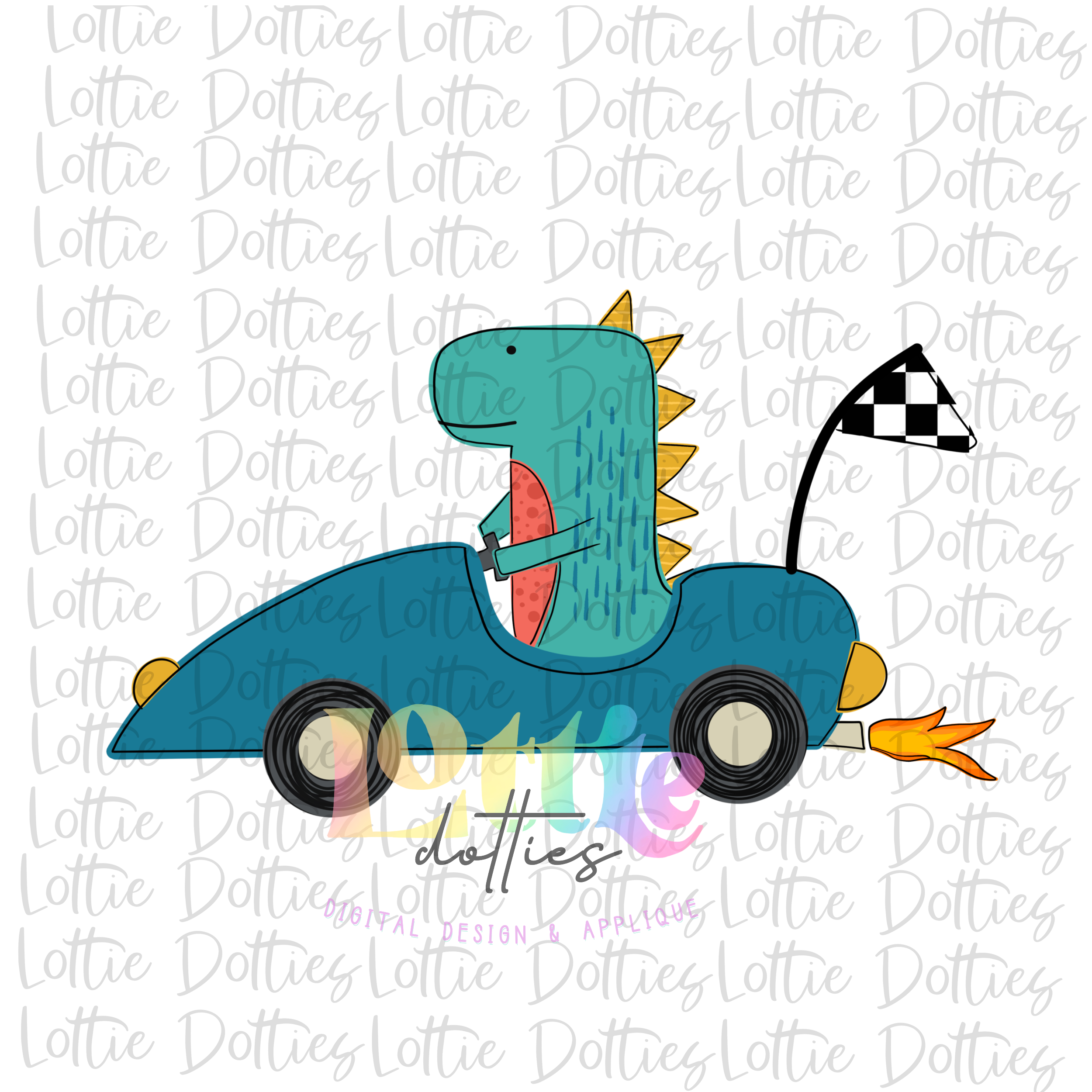 Dino Racer PNG - Dino Racer Sublimation - Digital Download - Kids Desi ...