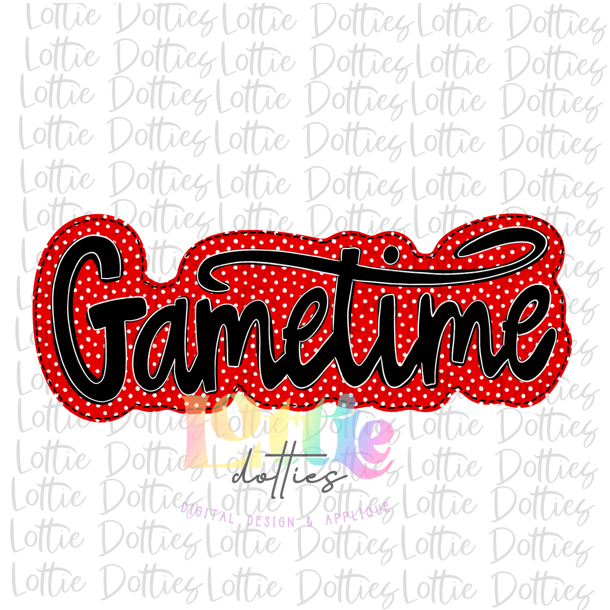 Gametime PNG - Gametime Sublimation - Digital Download - Red and Black ...