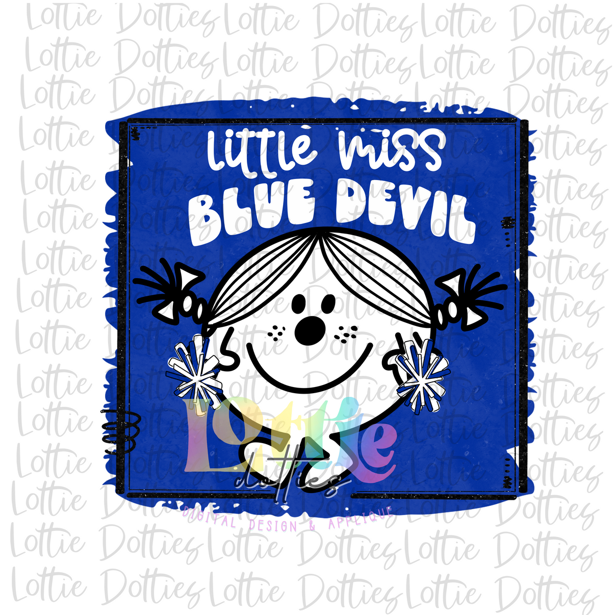 Little Miss Blue Devil PNG - Blue Devil Sublimation -Digital Download ...