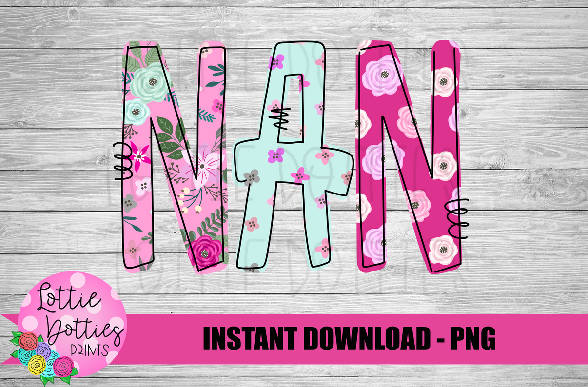 Nan Png - Sublimation File - Instant Download - Digital Download - Flo ...