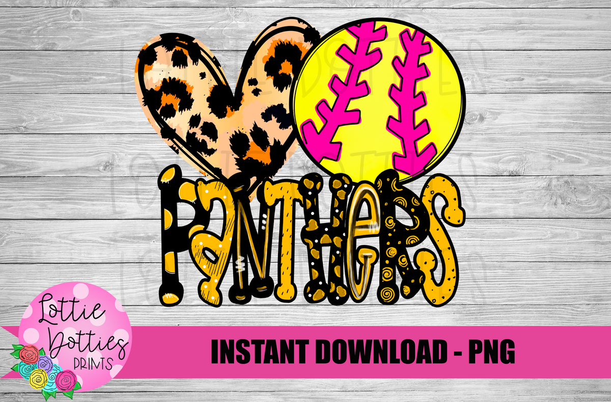 Panthers Softball Png - Panthers Sublimation Design - Digital Download ...