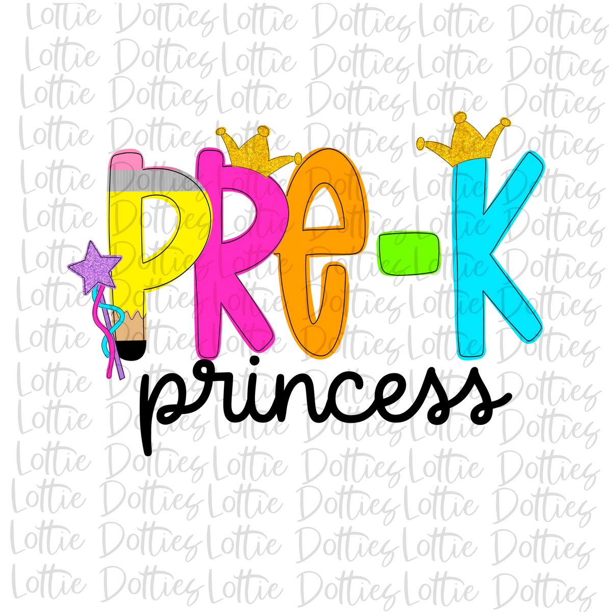 Pre - K Princess - Png - School Sublimation - Back To School Design ...