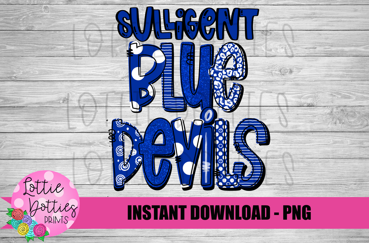 Sulligent Blue Devils Png - Blue Devils Sublimation Design - Digital D ...