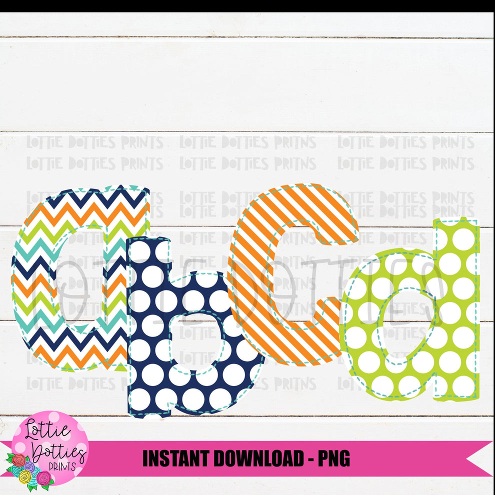 Boys Faux Applique Alphabet - Alpha Pack - Alphabet Clipart - Instant ...