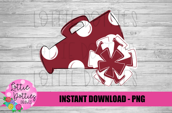 Megaphone PNG - Cheer Design - Maroon Megaphone Sublimation – Lottie ...