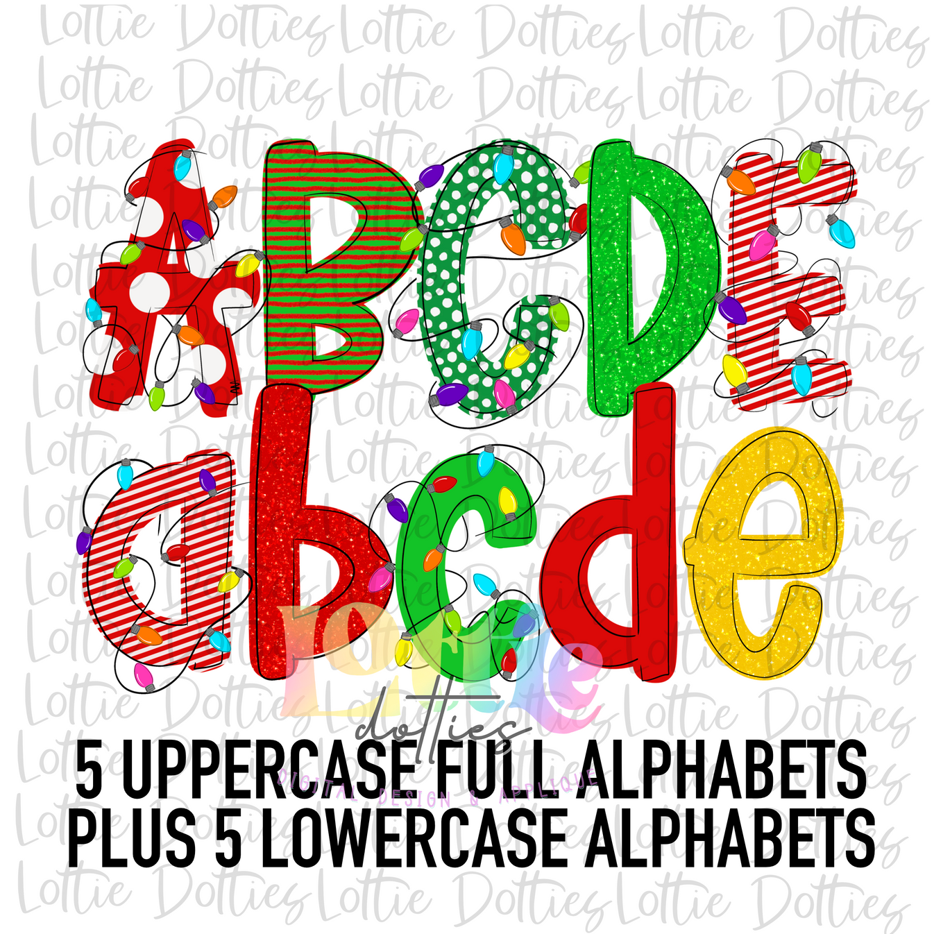 Christmas lights Alphabet - Alpha Pack - Alphabet Clipart - Instant Do ...