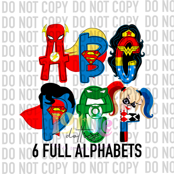 Superhero Letters Clipart